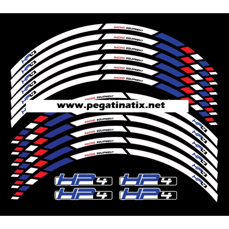 BMW Motorsport HP4 Wheel decals stickers rim stripes 12 pcs. S1000RR ...