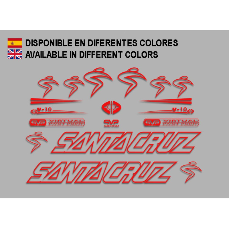 Sticker decal bike santa cruz V10