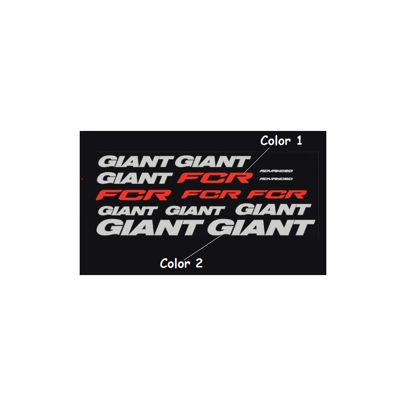Sticker decals bike GIANT FCR