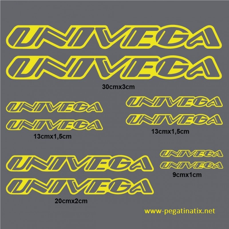 Sticker decal bike UNIVEGA